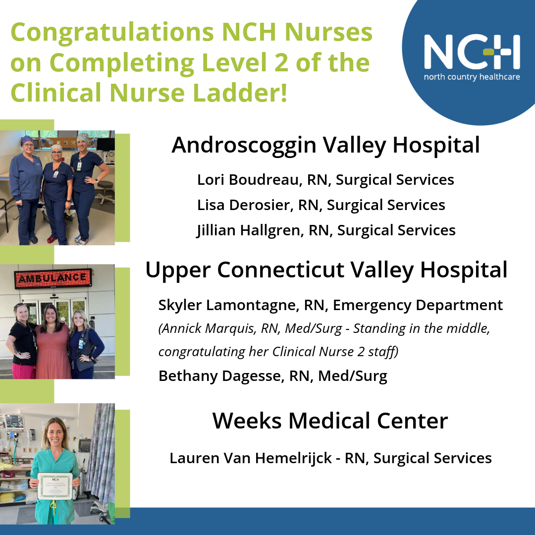 Nurses Earn Clinical Ladder – Level 2 Recognition - North Country ...