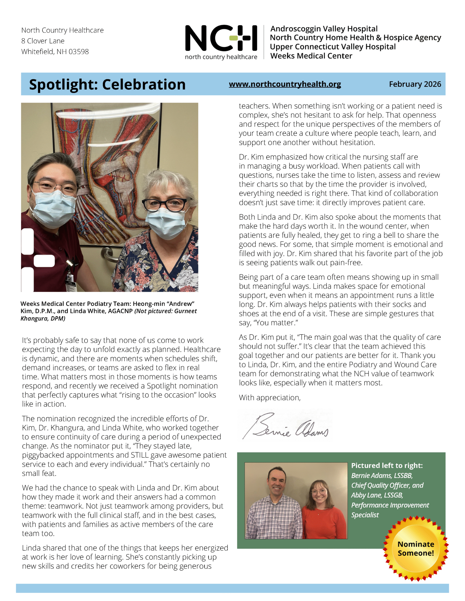 NCH Spotlight Celebration - North Country Healthcare